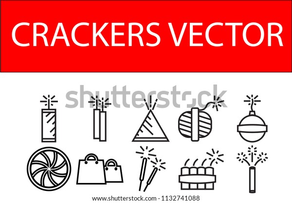 Crackers Icons Vectors Stock Vector (Royalty Free) 1132741088 ...