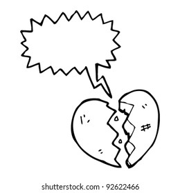 Cracking Heart Cartoon Stock Vector (Royalty Free) 92622466 | Shutterstock