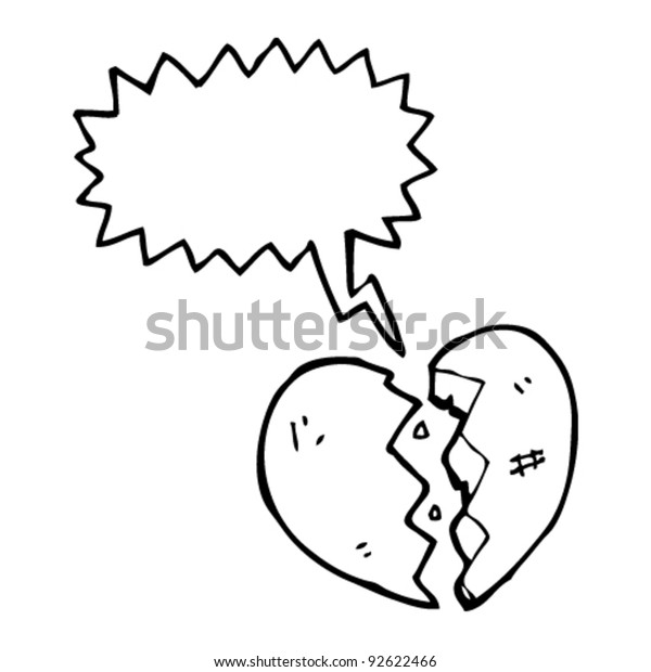 Cracking Heart Cartoon Stock Vector (Royalty Free) 92622466 | Shutterstock