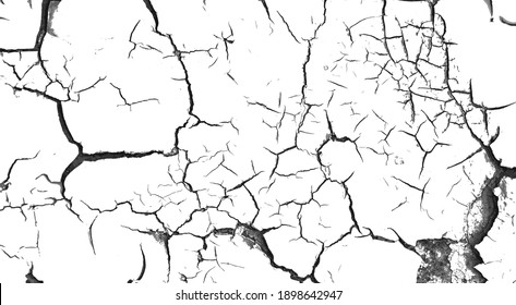 Crackle Paint Overlay Vector Black White Stock Vector (Royalty Free ...