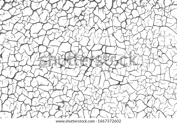 Crackle Paint Overlay Vector Black White 库存矢量图（免版税）1667372602
