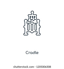 Cradle Concept Line Icon Linear Cradle Stock Vector (Royalty Free ...