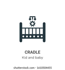 Cradle Glyph Icon Vector On White Stock Vector (Royalty Free ...