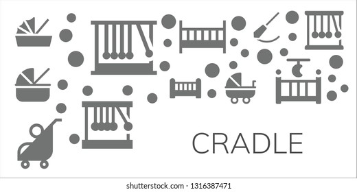 Cradle Icon Set 11 Filled Cradle Stock Vector (Royalty Free) 1316387471 ...