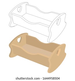 Cradle Illustration Vector Drawing Cradle Isolated Stock Vector ...