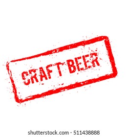 Craft Beer Red Rubber Stamp Isolated Stock Vector (Royalty Free ...