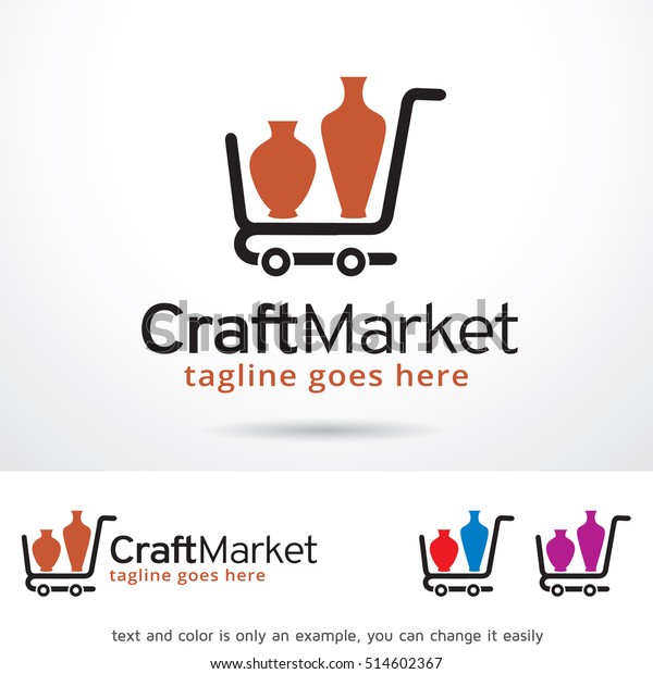 Craft Market Logo Template Design Vector Stock Vector (Royalty Free ...