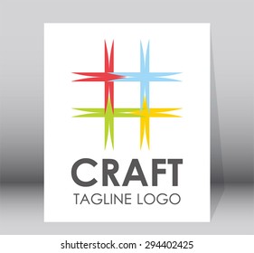 Craft Square Line Colorful Art Logo: เวกเตอร์สต็อก (ปลอดค่าลิขสิทธิ์ ...