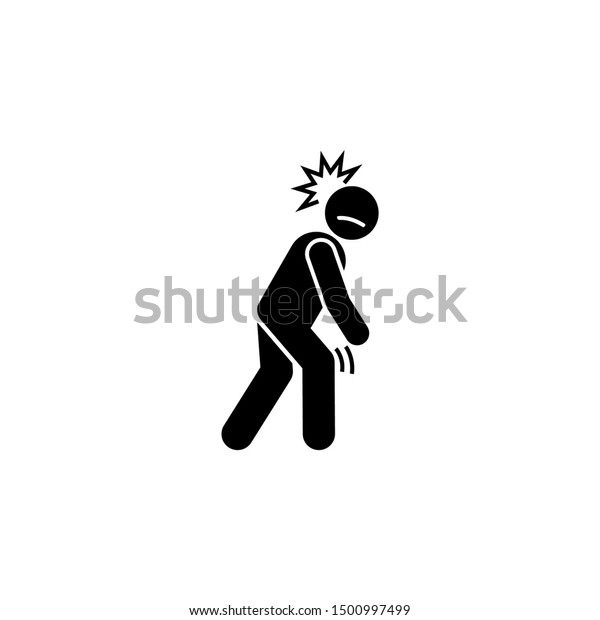Cramp Pain Leg Icon Element Amyotrophic Stock Vector (Royalty Free ...