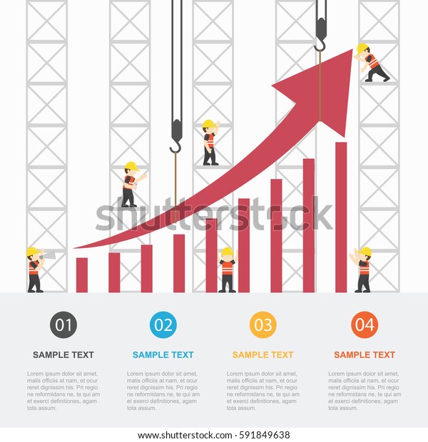 Crane Graph Building Infographic Template Vector Stock Vector (Royalty ...