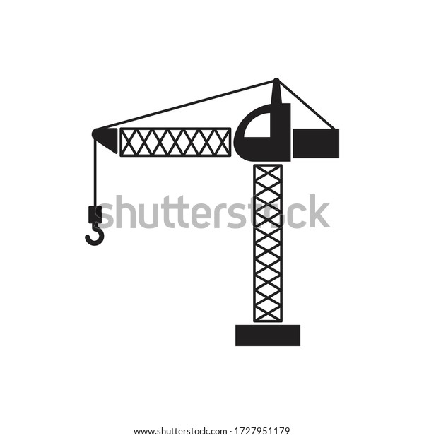 Icône de grue isolée sur fond : image vectorielle de stock (libre de ...