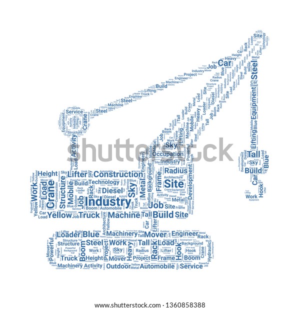 Crane Word Cloud Tag Cloud About Stock Vector (Royalty Free) 1360858388 ...