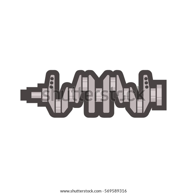 Crankshaft Icon On White Background Car Stock Vector (Royalty Free ...