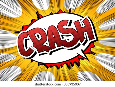 Crash Comic Book Style Word Stock Vector (Royalty Free) 353935007 ...