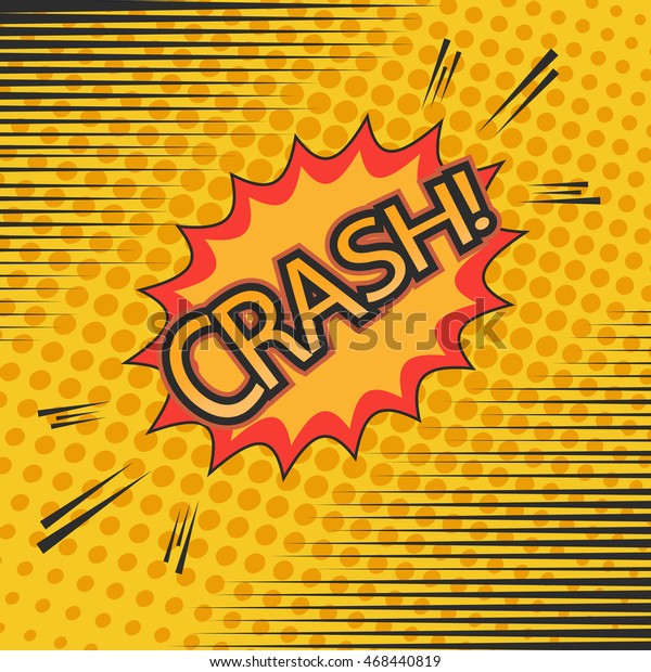Crash Comic Cartoon Popart Style Vector Stock Vector (Royalty Free ...