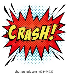 Crash Sound Effects Wording Comic Speech Stock Vector (Royalty Free ...