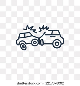 Crash Vector Outline Icon Isolated On Stock Vector (Royalty Free ...