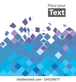 Crashed Blue Squares Vector Geometrical Background Stock Vector ...