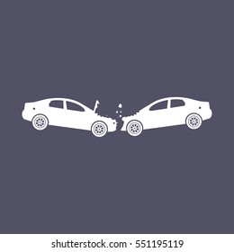 Crashed Car Icon Stock Vector (Royalty Free) 551195119