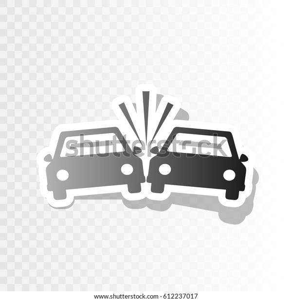Crashed Cars Sign Vector New Year Stock Vector (Royalty Free) 612237017
