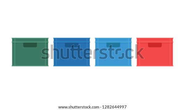 Crate Stack Cartoon Vector Free Space Stock Vector (Royalty Free ...
