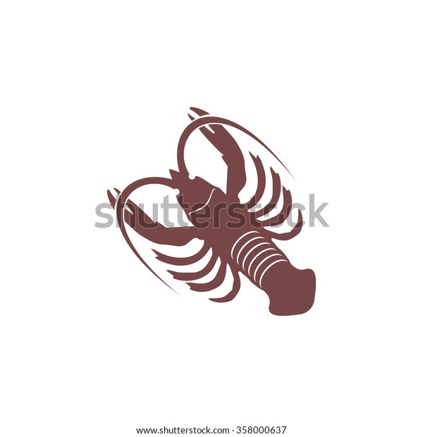 Crawfish Colorful Vector Icon Simple Retro Stock Vector (Royalty Free ...