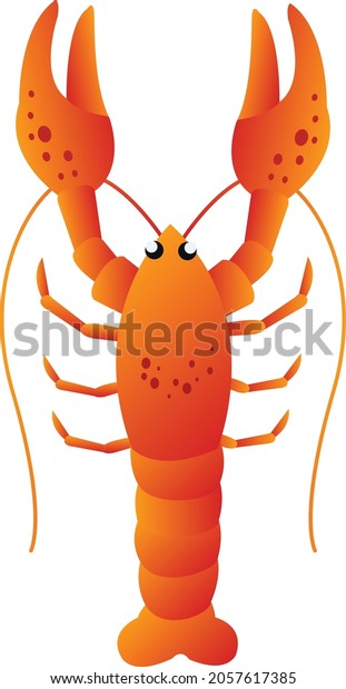 Crayfish Cartoon Vector Art Illustration Stock Vector (Royalty Free ...