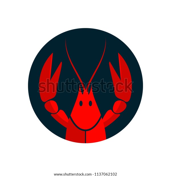 Crayfish Logo Red River Lobster Langoustine Stock Vector (Royalty Free ...