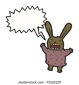 Crazy Brown Bunny Cartoon Stock Vector (Royalty Free) 93165109 ...