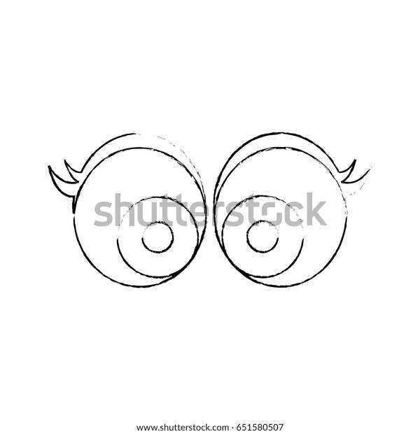 Crazy Cartoon Eyes Stock Vector (Royalty Free) 651580507 | Shutterstock