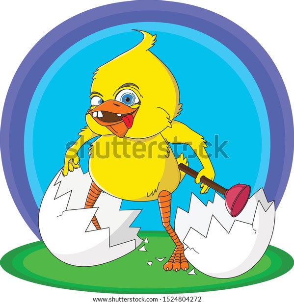 Crazy Chicken Psychopath Scary Chicken Stock Vector (Royalty Free ...