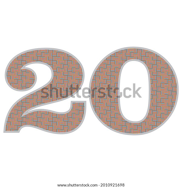 Crazy Colorful Number 20 Vector Illustration Stock Vector (Royalty Free ...