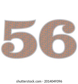 Crazy Colorful Number 56 Vector Illustration Stock Vector (Royalty Free ...