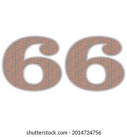 Crazy Colorful Number 66 Vector Illustration Stock Vector (Royalty Free ...