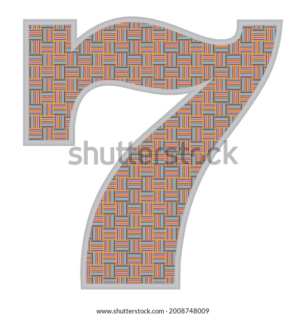 Crazy Colorful Number 7 Vector Illustration Stock Vector (Royalty Free ...