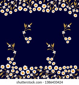 Crazy Daisies Print Seamless Vector Pattern Stock Vector (Royalty Free ...