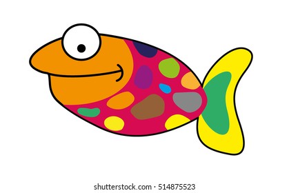 Crazy Fish Stock Vector (Royalty Free) 514875523 | Shutterstock