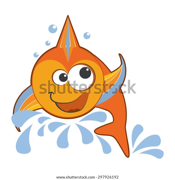 Crazy Fish Cartoon Ideal Funny Content Stock Vector (Royalty Free ...