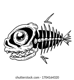 Crazy Fish Drawing Vector Style Stock Vector (Royalty Free) 1704164320 ...
