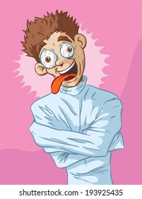 Crazy Guy Stock Vector (Royalty Free) 193925435 | Shutterstock