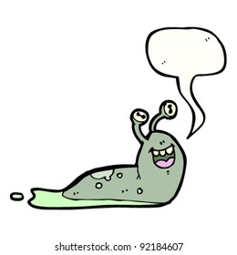 Crazy Happy Cartoon Slug Stock Vector (Royalty Free) 92184607 ...