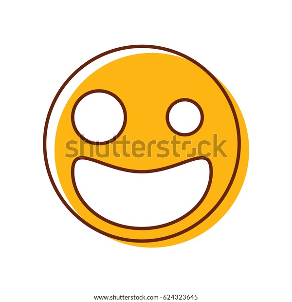 Crazy Happy Emoticon Vector Emoji Smiley Stock Vector (Royalty Free ...