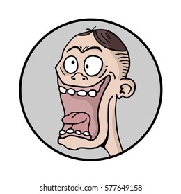 Crazy Man Face Icon Stock Vector (Royalty Free) 577649158 | Shutterstock