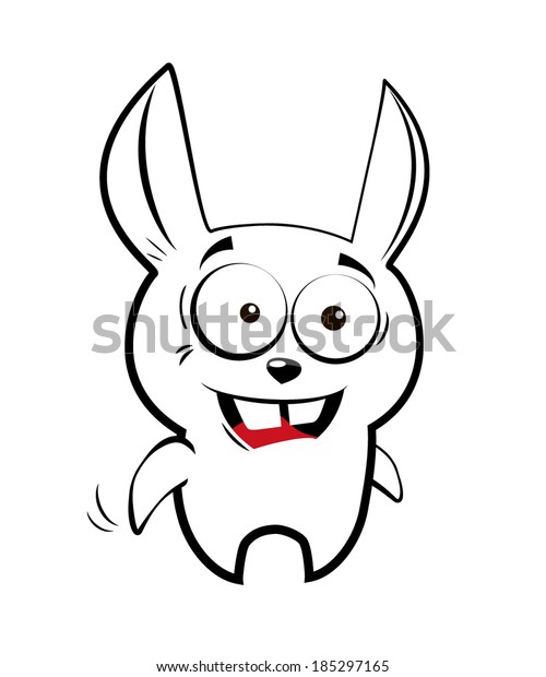 Crazy Rabbit Cartoon Sketch Rabbit Stock Vector (Royalty Free) 185297165
