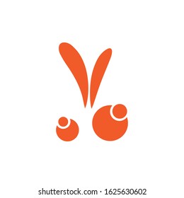 Crazy Rabbit Logo Design On Cute Stock Vector (Royalty Free) 1625630602