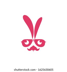 Crazy Rabbit Logo Design On Cute Stock Vector (Royalty Free) 1625630605 ...