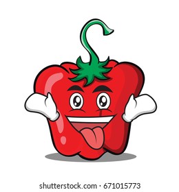 Crazy Red Pepper Character Cartoon Vector Stock Vector (Royalty Free ...