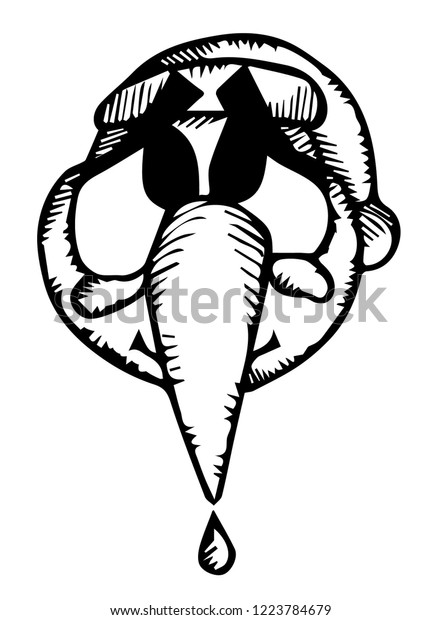 Crazy Snowman Cartoon Face Stock Vector (Royalty Free) 1223784679 ...