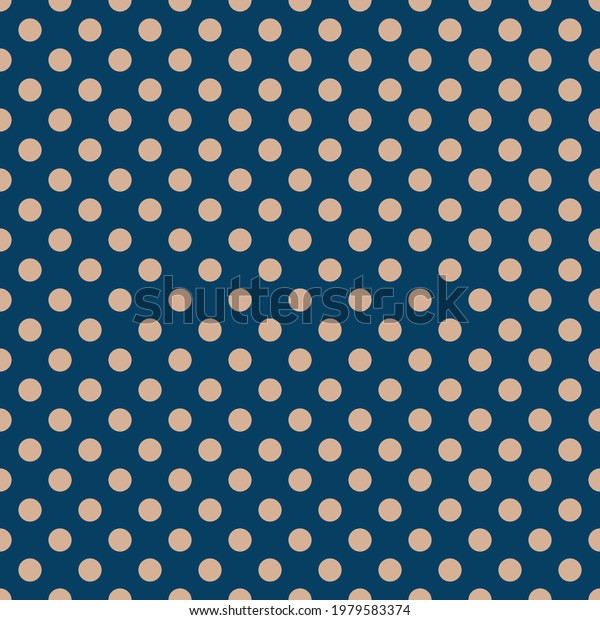 Cream Blue Polka Dot Seamless Pattern Stock Vector (Royalty Free ...