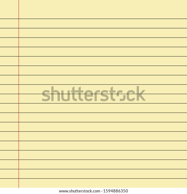 Cream Colored Notebook Paper Black Lines Stock Vector (Royalty Free ...